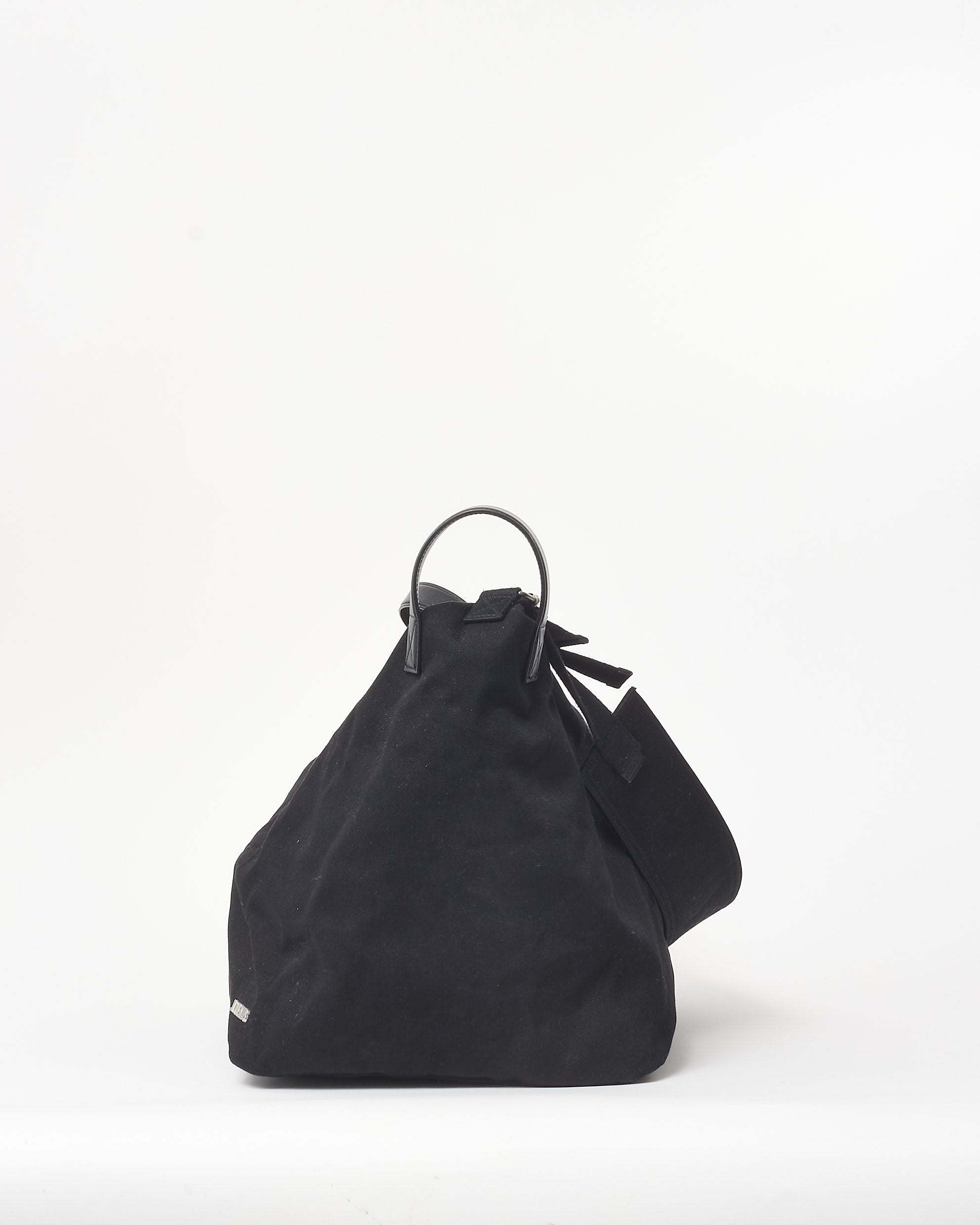Buy Jacquemus Black Canvas Weekender Travel Bag - Authenticated Pre ...
