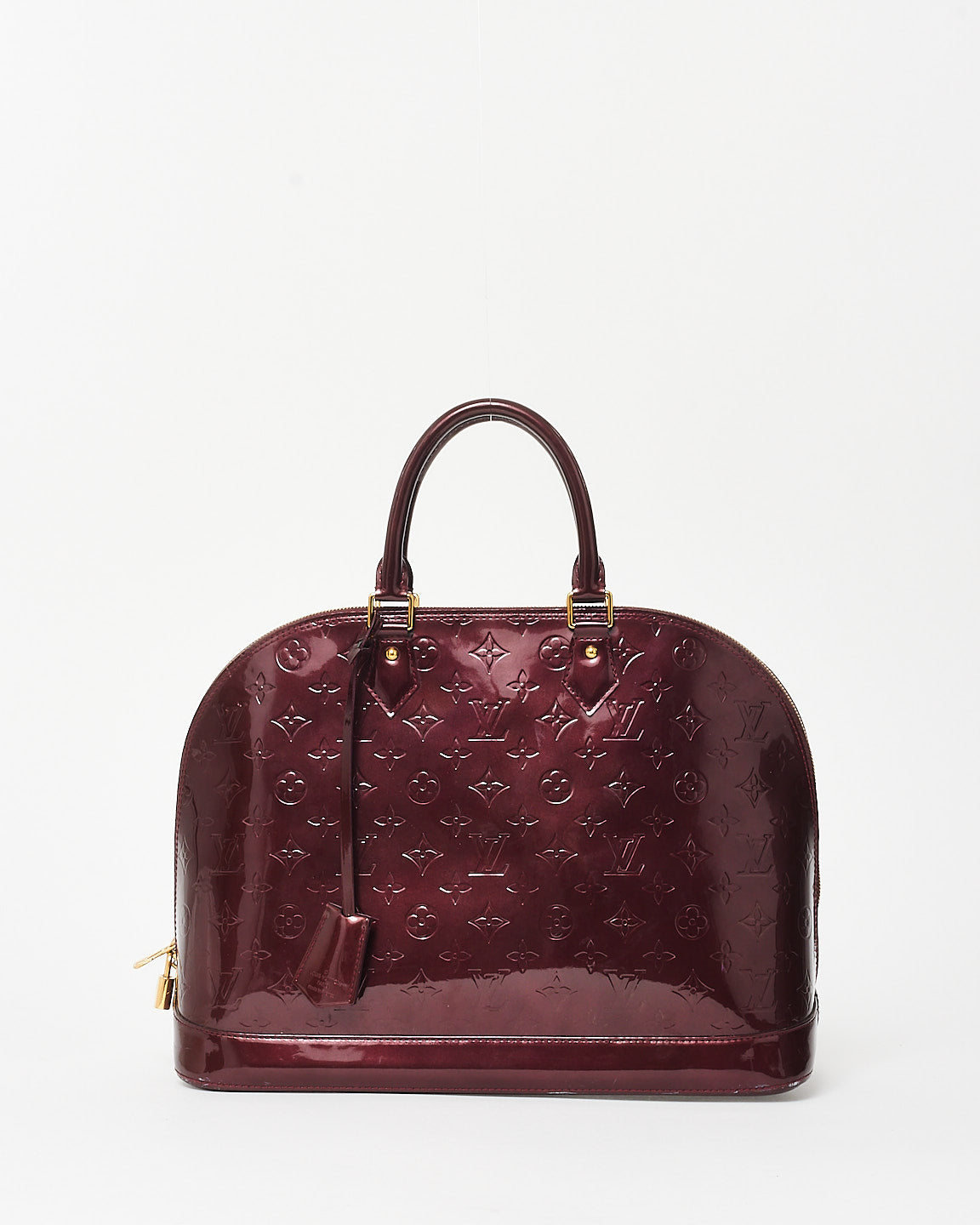 Buy Louis Vuitton Burgundy Vernis Leather Monogram Alma GM ...