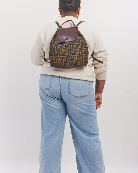 Fendi Vintage Brown Zucca Print Canvas Backpack – RETYCHE