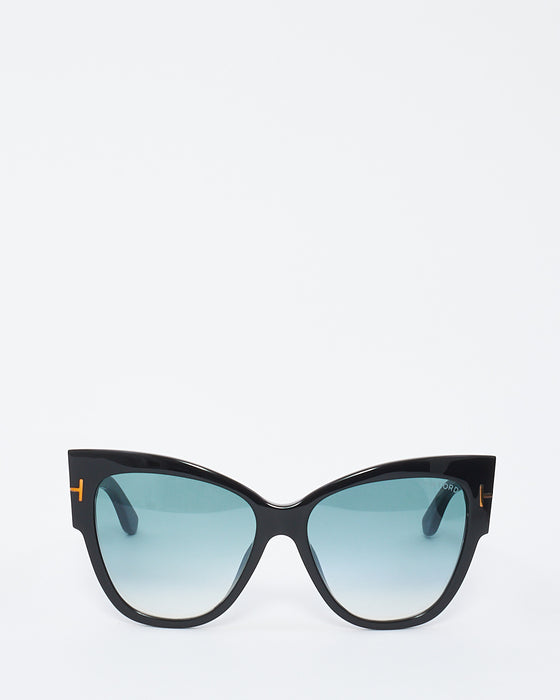 Tom Ford Black Acetate Cat Eye Frame Anoushka Sunglasses TF371 – RETYCHE
