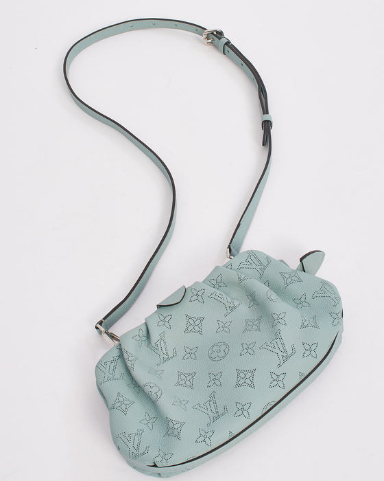 Louis Vuitton Blue Monogram Mahina Leather Scala Mini Pouch with Strap ...