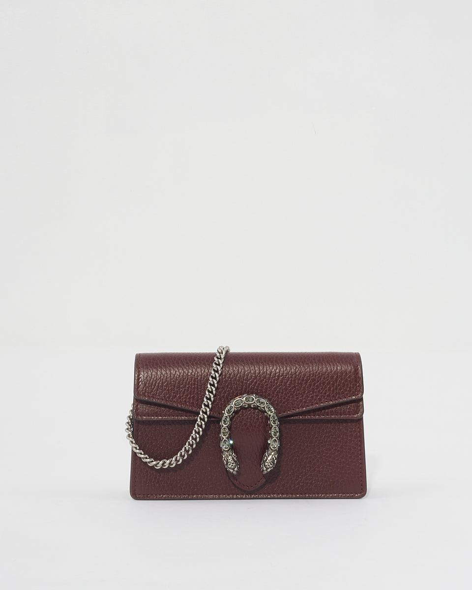 Gucci Dionysus Burgundy Leather Super Mini Bag – RETYCHE